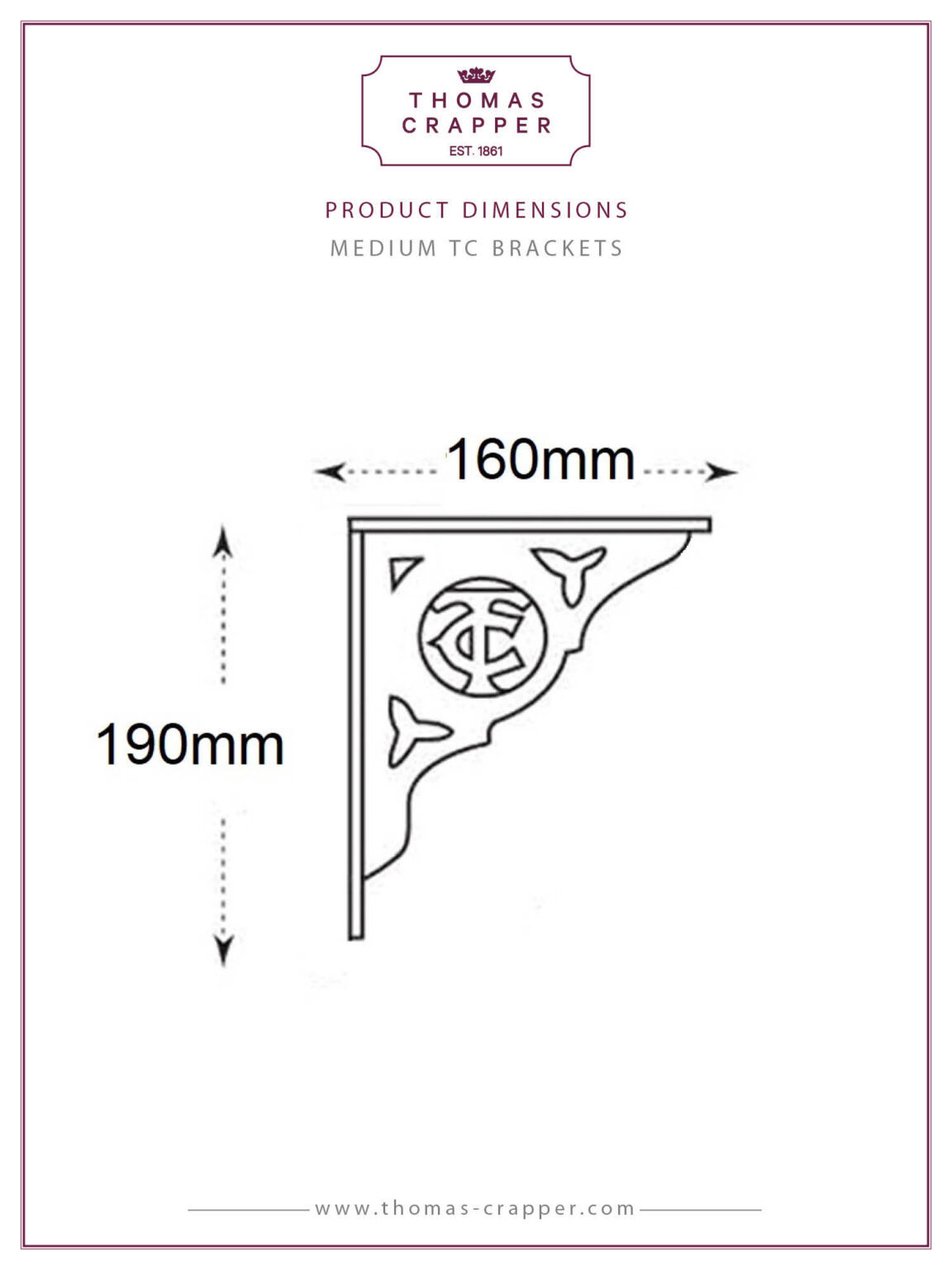 Medium TC Brackets | Thomas Crapper & Co Ltd
