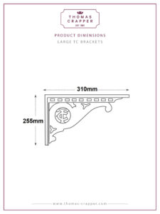 Large Polished Brackets | Seat and Basin Brackets | Thomas Crapper
