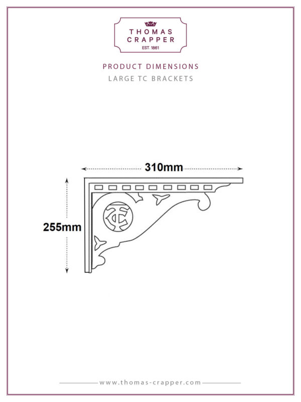 Large Polished Brackets | Seat and Basin Brackets | Thomas Crapper