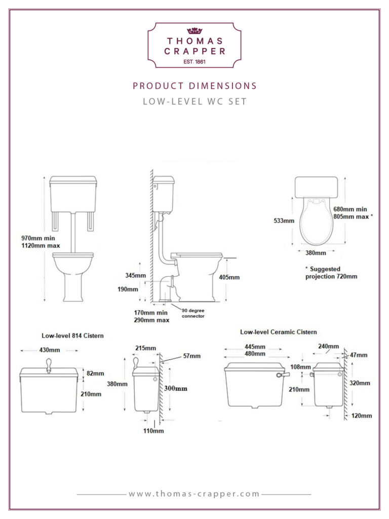 Traditional Low-level Toilet Set | Thomas Crapper
