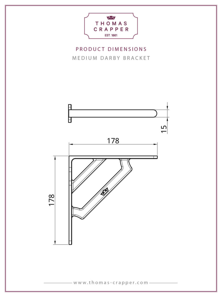 Medium Darby Bracket | Thomas Crapper & Co Ltd.