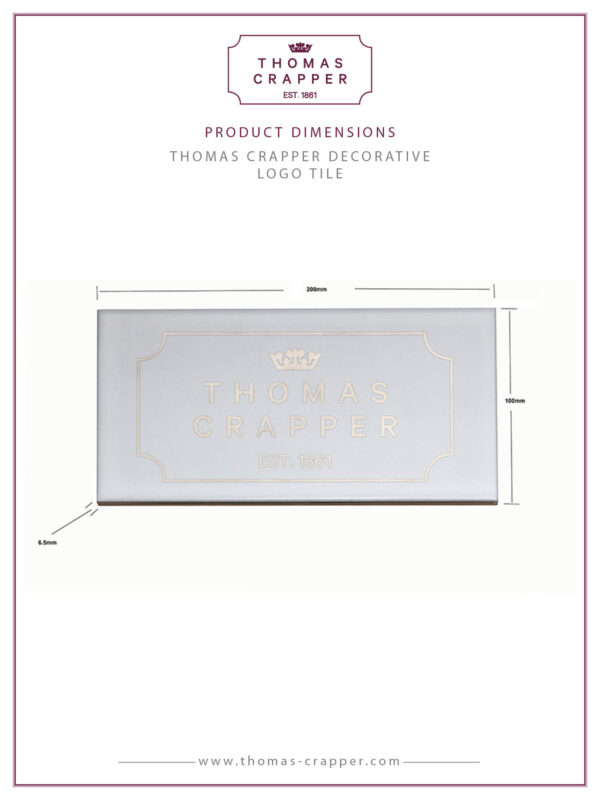 Thomas Crapper Decorative Logo Tile Vellum | Thomas Crapper