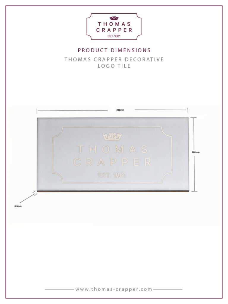 Thomas Crapper Decorative Logo Tile Vellum | Thomas Crapper