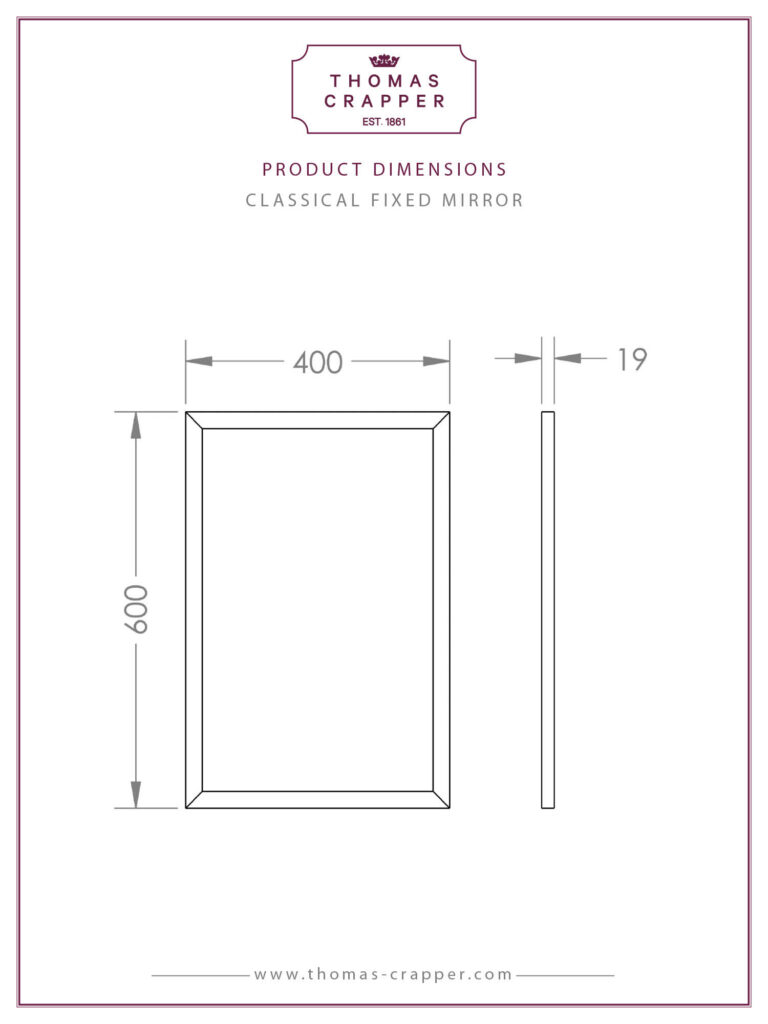 Classical Fixed Mirror - Thomas Crapper & Co Ltd.