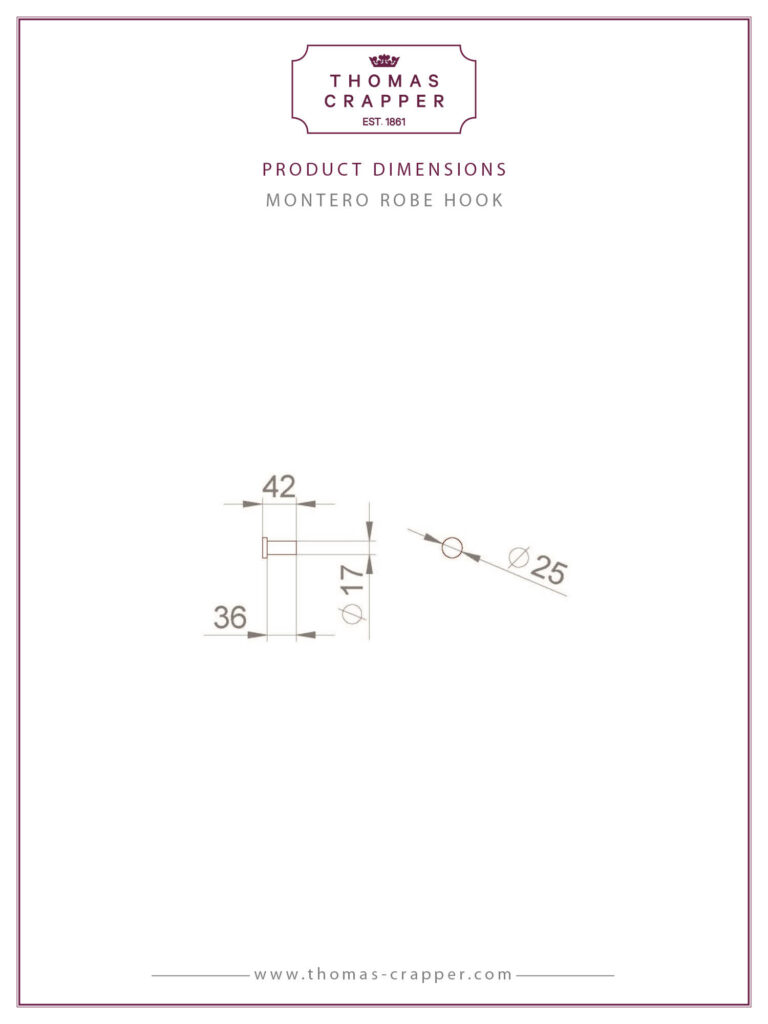 Montero Robe Hook | Thomas Crapper & Co Ltd.